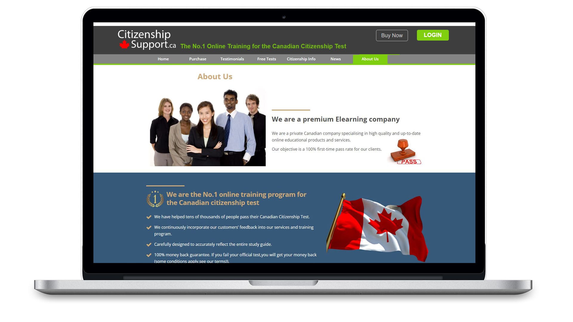 Citizenship Support | eLearning Portal Development - Matellio