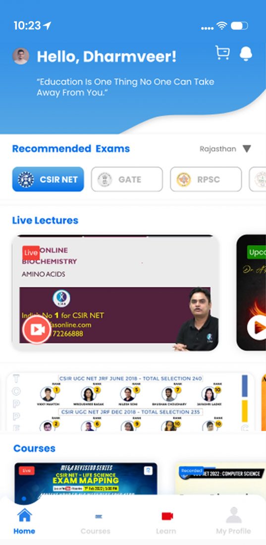 IFAS | eLearning App | Online Education Portal - Matellio